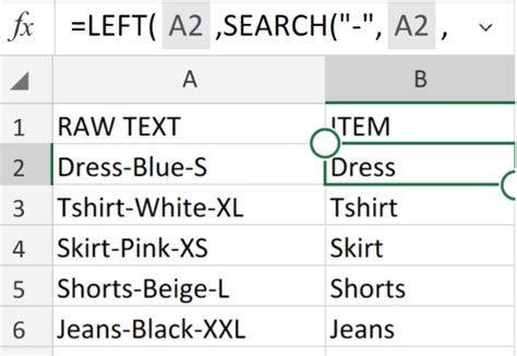 Excel Formula Split Text String At Specific Character