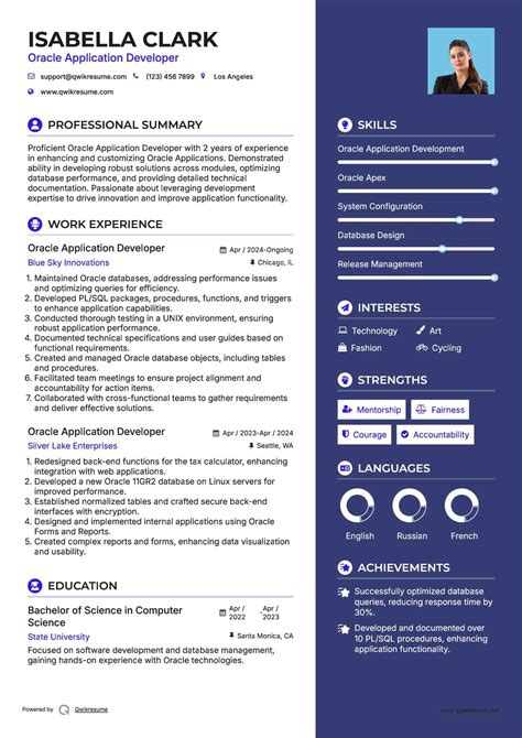 10 Oracle Application Developer Resume Samples And Templates For 2025