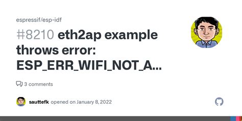 Eth Ap Example Throws Error Esp Err Wifi Not Assoc Idfgh Issue