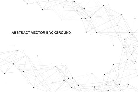 Premium Vector Abstract Plexus Background With Connected Lines And Dots