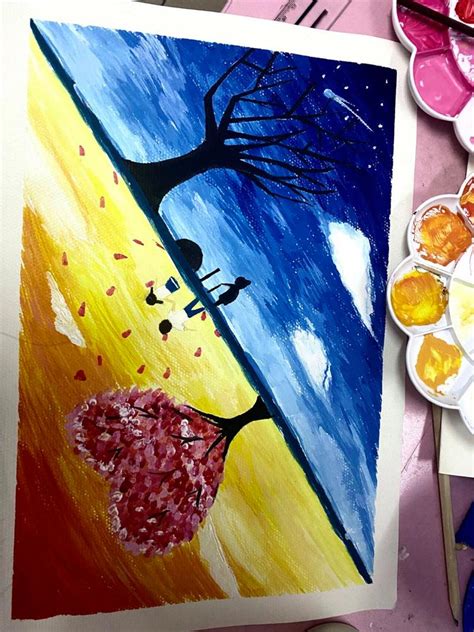 渐变的水彩画 渐变的水彩画图片大全 博物迷