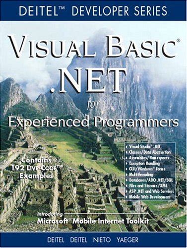 Visual Basic Net For Experienced Programmers Deitel Developer Series Deitel Harvey M