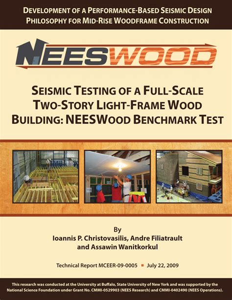 Pdf Seismic Testing Of A Full Scale Two Story Light Frame Wood Building Neeswood Benchmark Test