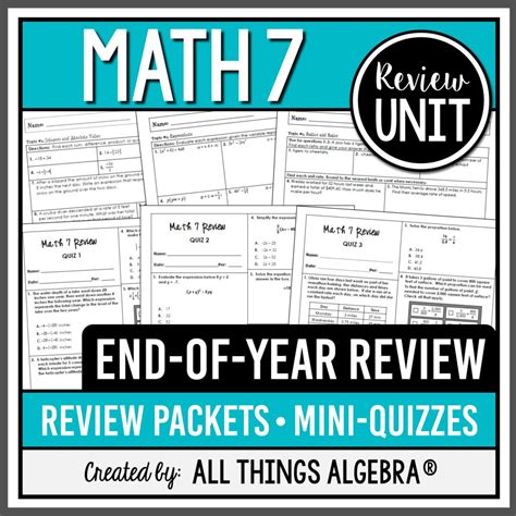 Math 7 Unit 3 Equations And Inequalities All Things Algebra®