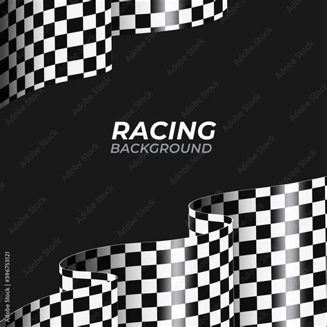 Checkered Flag Background Vector Illustration Stock Vector Adobe Stock