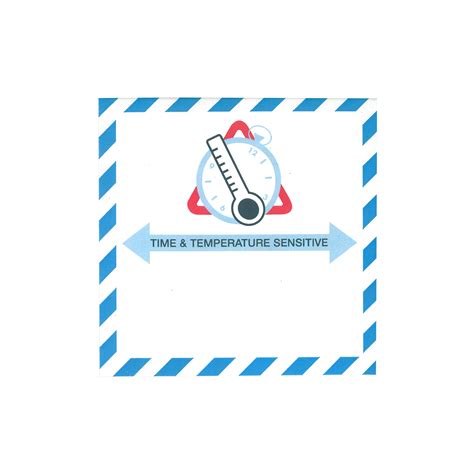 Time And Temperature Sensitive Label 100mm X 100mm Air Sea Usa