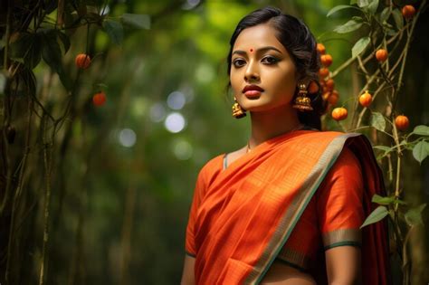 Premium Ai Image Beautiful Woman In Traditional Assamese Attire