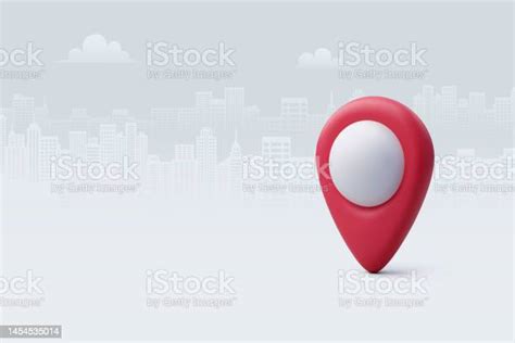 3d Vector Pin Location Pointer Navigation Icon Geolocation Map Mark Stock Illustration