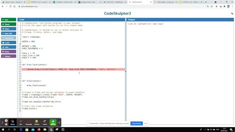 Codeskulptor Variables Constants And Functions In Animations Youtube