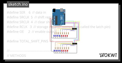 2 X 74hc595 Marginallyclever Wokwi Esp32 Stm32 Arduino Simulator