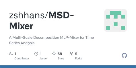 GitHub Zshhans MSD Mixer A Multi Scale Decomposition MLP Mixer For Time Series Analysis