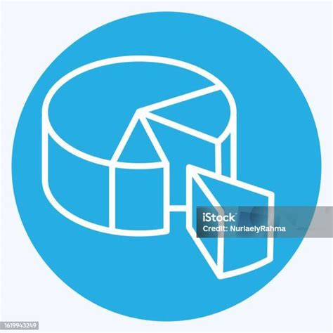 아이콘 파이 차트 3d 시각화 기호와 관련이 있습니다 파란 눈 스타일 심플한 디자인 편집 가능 간단한 그림 3차원 형태에 대한 스톡 벡터 아트 및 기타 이미지 Istock