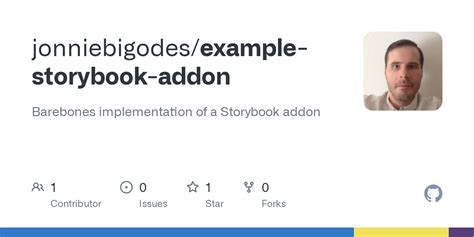GitHub Jonniebigodes Example Storybook Addon Barebones