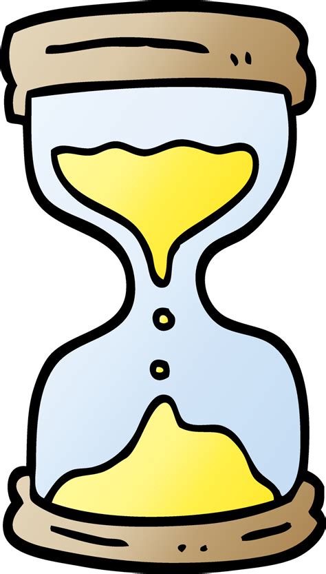Vector Gradient Illustration Cartoon Hourglass 12077636 Vector Art At