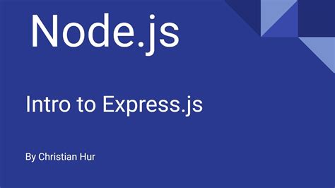 Intro To Expressjs Youtube