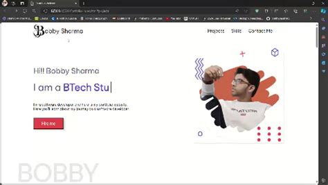 Bobby Sharma On Linkedin Webdevelopment Uiux Portfolio Html Css