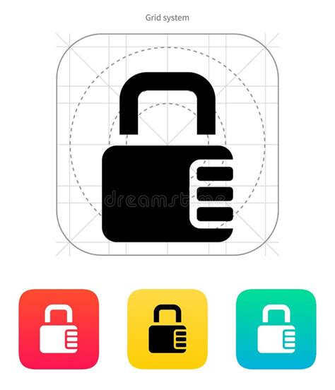 Padlock Icon Stock Vector Illustration Of Lever Combination 33996361