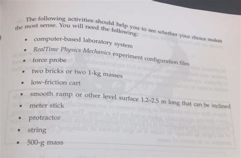 Solved Pre Lab Preparation Sheet For Lab 11 Work And Energy