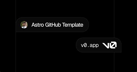 Astro Github Template V0 By Vercel