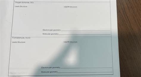 Solved Oxygen Dichloride O Lewis Structure Vsepr Structure
