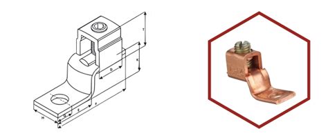 Copper Offset Tongue Lug Cabletech Terminals