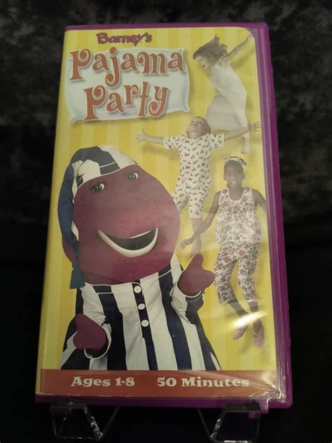 Barney And Friends Pajama Party Vhs Video Tape Sing Along Songs Clamshell