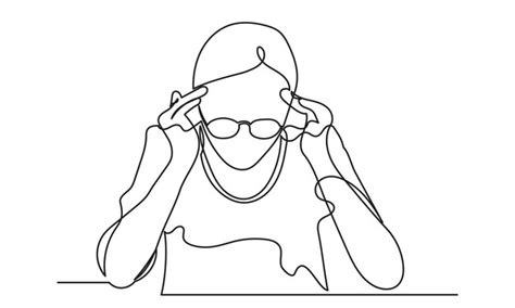 Premium Vector Single Line Drawing Of A Girl Thinking About Solving