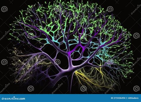 Neural Network Processing And Recognizing Data In Real Time Stock Illustration Illustration