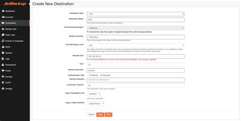 Ssh — Jetbackup Documentation Documentation