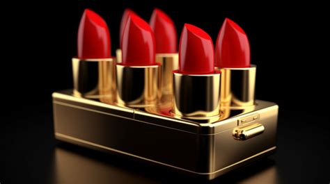 어두운 배경에 빨간 립스틱을 바른 금색 립스틱 3d 그림 립스틱 3d 렌더링 고화질 사진 사진 배경 일러스트 및 사진 무료 다운로드 Pngtree