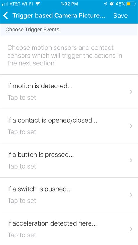 Obsolete Trigger Based Camera Actions Community Created Smartapps