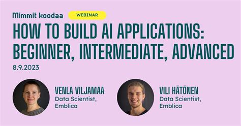 Mimmit Koodaa On Linkedin How To Build Ai Applications Beginner