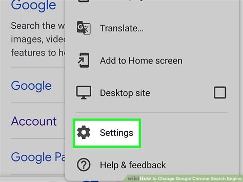 How To Change Google Chrome Search Engine With Pictures
