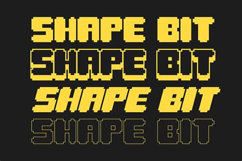 Shape Bit Display Font Free Download Creativetacos