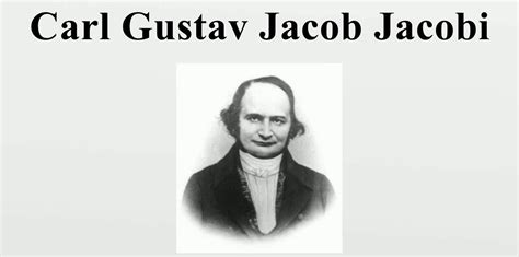 Jacobi Mathematician Unraveling The Genius