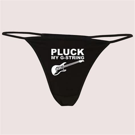 Pluck My G String Printed Thong French Daina