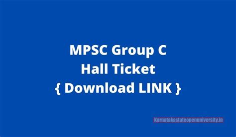 MPSC Group C Admit Card 2025 Soon Exam Date Online Download Mpsc Gov In