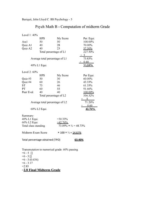 Bariquit Prelim Grade Computation Bariquit John Lloyd C Bs