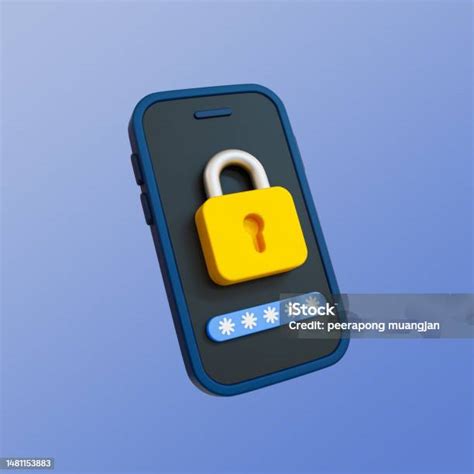 3d Minimal Security System User Authentication Identity Verification Success Smartphone With