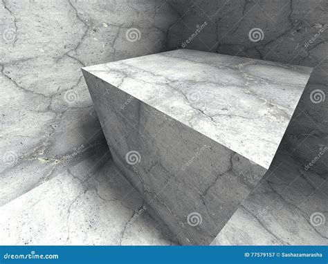 Concrete Cube Abstract Architecture Background Stock Illustration Illustration Of Dirty