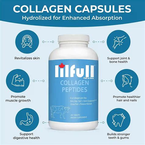 Lilfull Hydrolyzed Bovine Collagen Peptides 6g 252 Tablets Zanbg