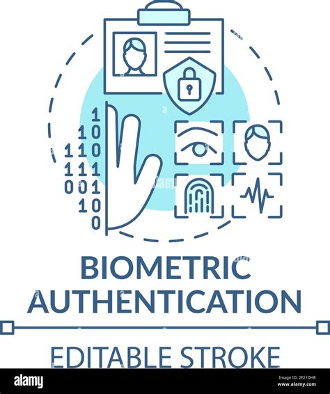 Biometric Authentication Concept Icon Stock Vector Image And Art Alamy