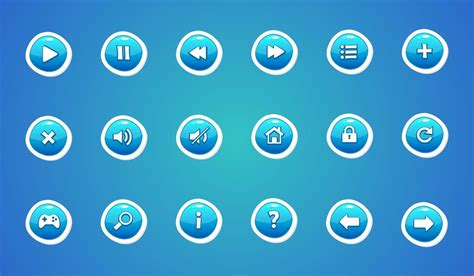 Game Design Button Set 2127610 Vector Art At Vecteezy