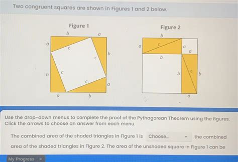 Solved Two Congruent Squares Are Shown In Figures 1 And 2 Below Figure 1 Figure 2 Use The