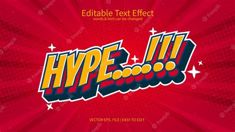 Premium Vector Hype Text Effect
