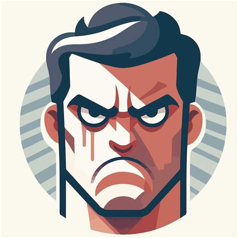 Premium Vector Vector Image Of An Angry Mans Expression