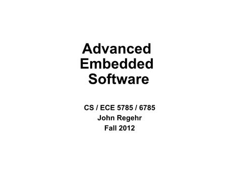 Pdf Advanced Embedded Softwarecs5785slides01pdf · A Broad Overview Of Microcontroller
