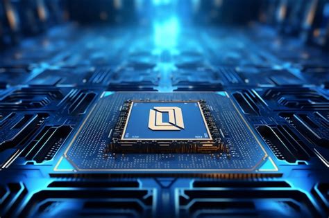 Premium AI Image Artificial Intelligence Microchip Background Created