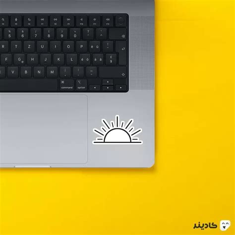 خرید استیکر لپ تاپ سیاه و سفید خورشید خرید استیکر لپتاپ از استیکر