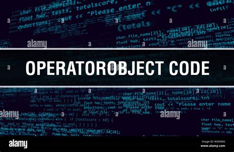 Operatorobject Code Concept With Random Parts Of Program Code Operatorobject Code With